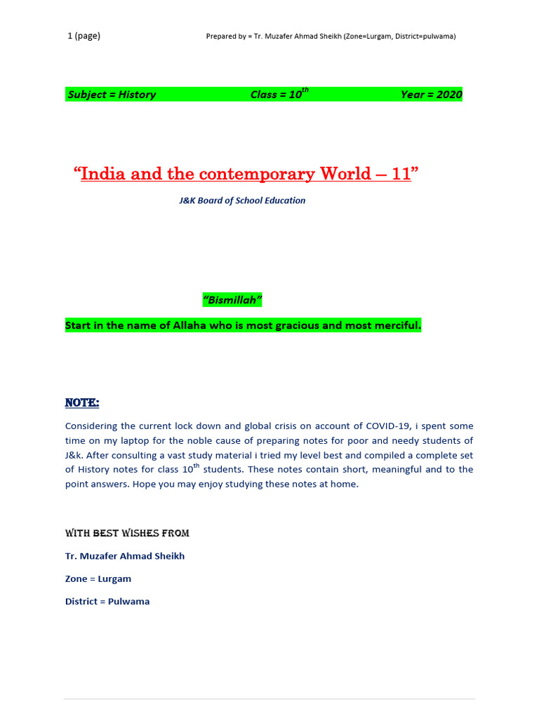History 10th Complete Set | PDF | Balkans | Otto Von Bismarck