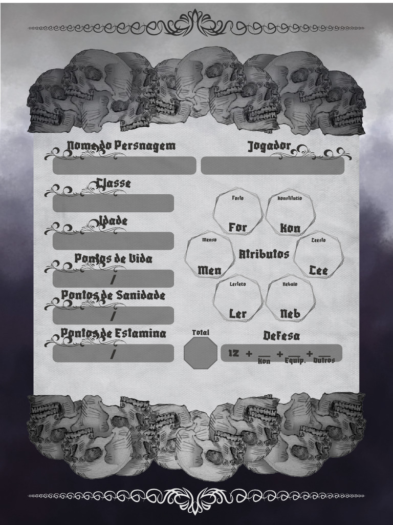 Ficha Editável Dominus Ruinae | PDF