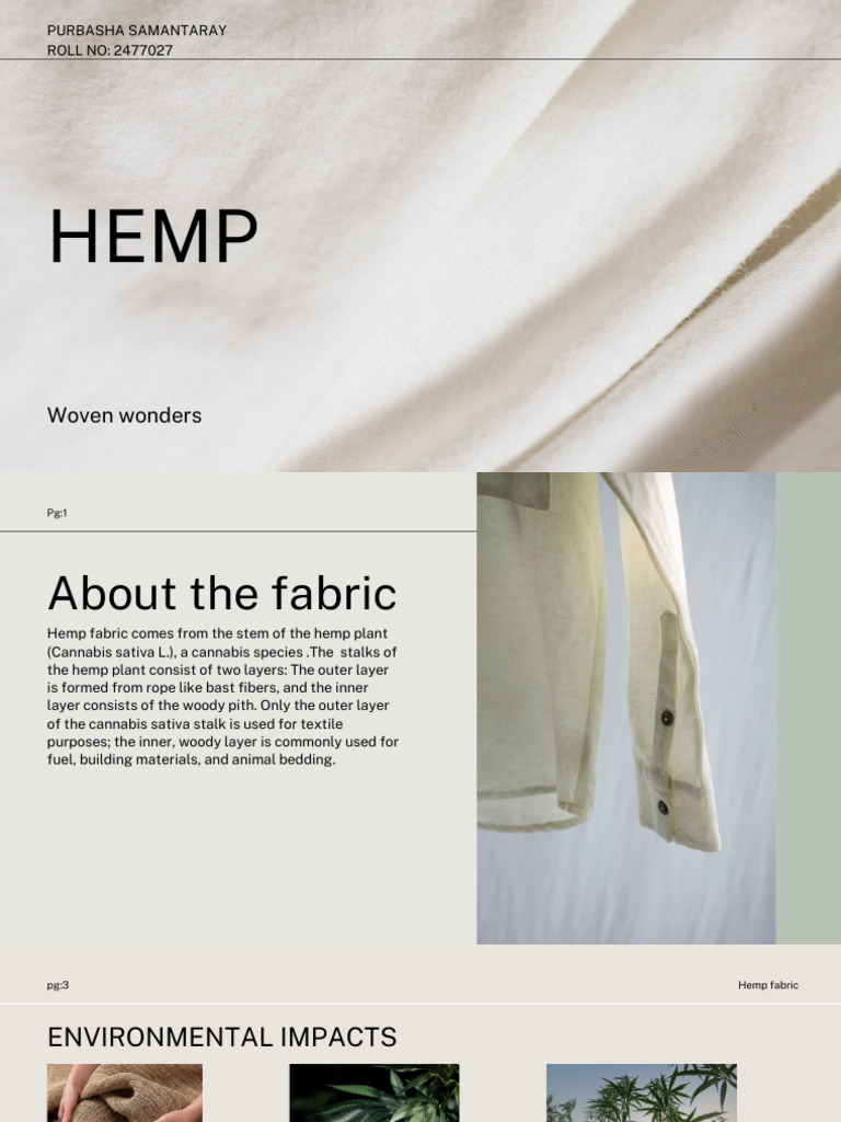 Textile Project | PDF | Hemp | Textiles