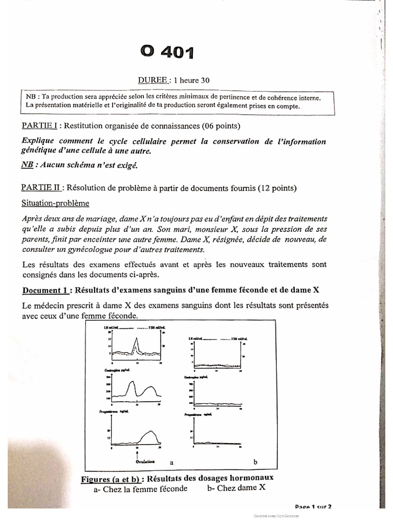 Bac A SVT 2022 La Joie-1 | PDF