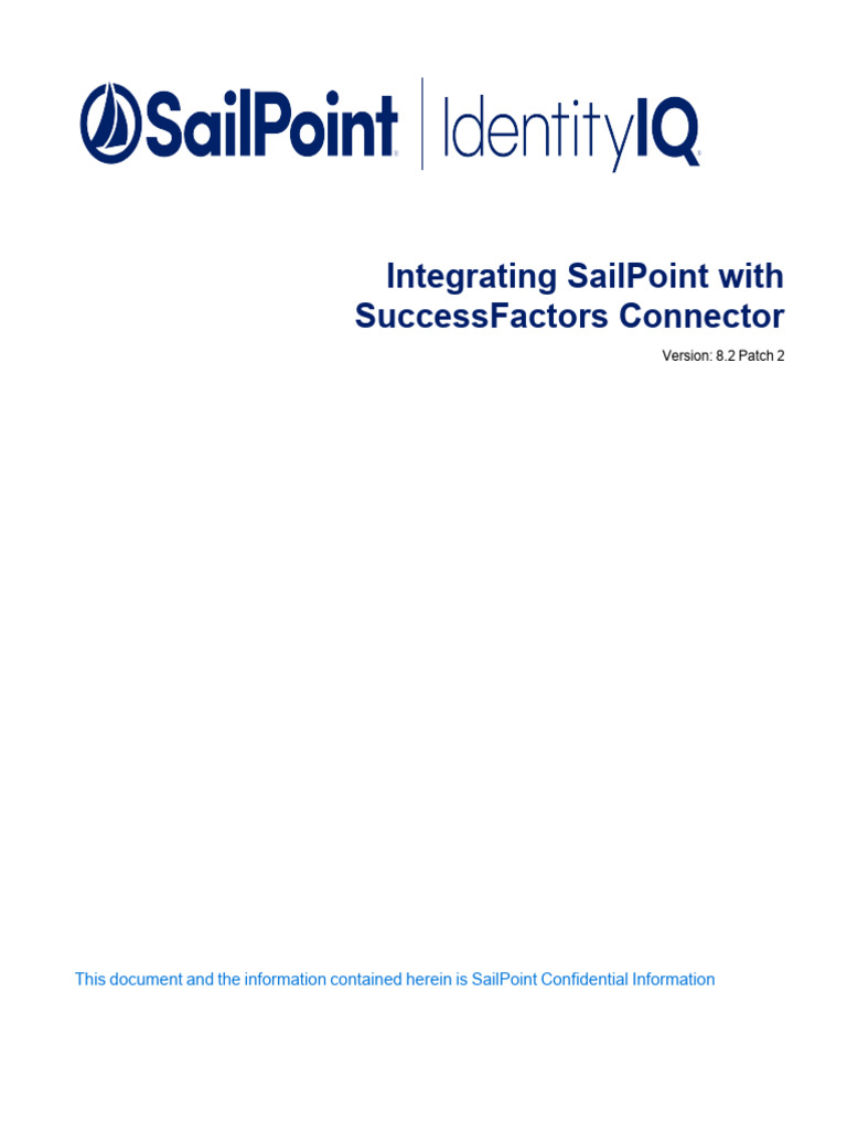 8.2.2 SailPoint SuccessFactors Connector Guide | PDF | Public Key ...
