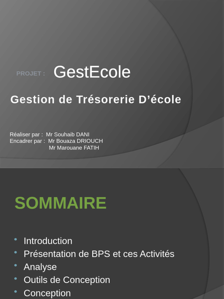 Presentation Du PROJET | PDF | Bases de données | SQL