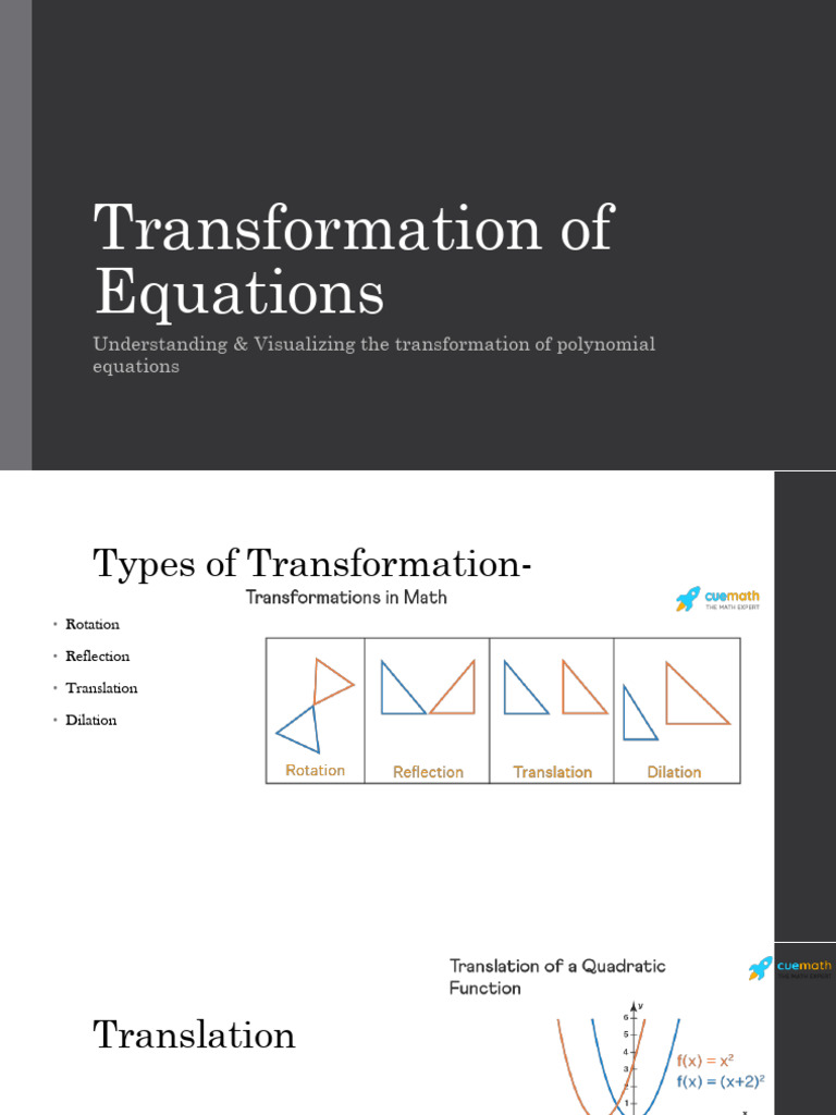 Polynomial Equation Transformations | PDF | Rotation | Shape