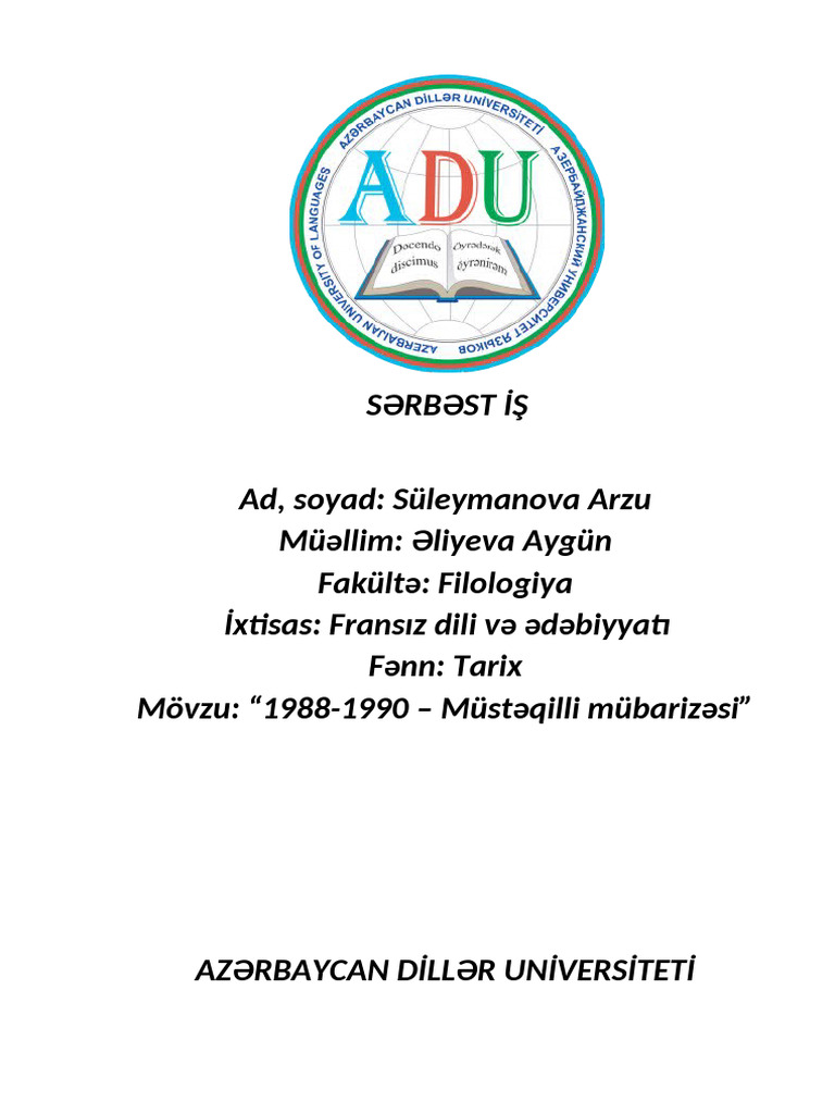 Arzu Tarix | PDF
