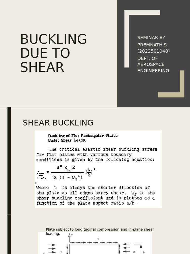 Buckling Due To Shear | PDF