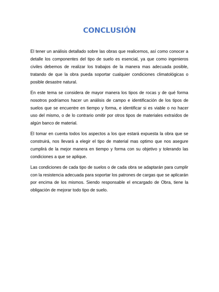 Conclusion Clasificación de Balton | PDF