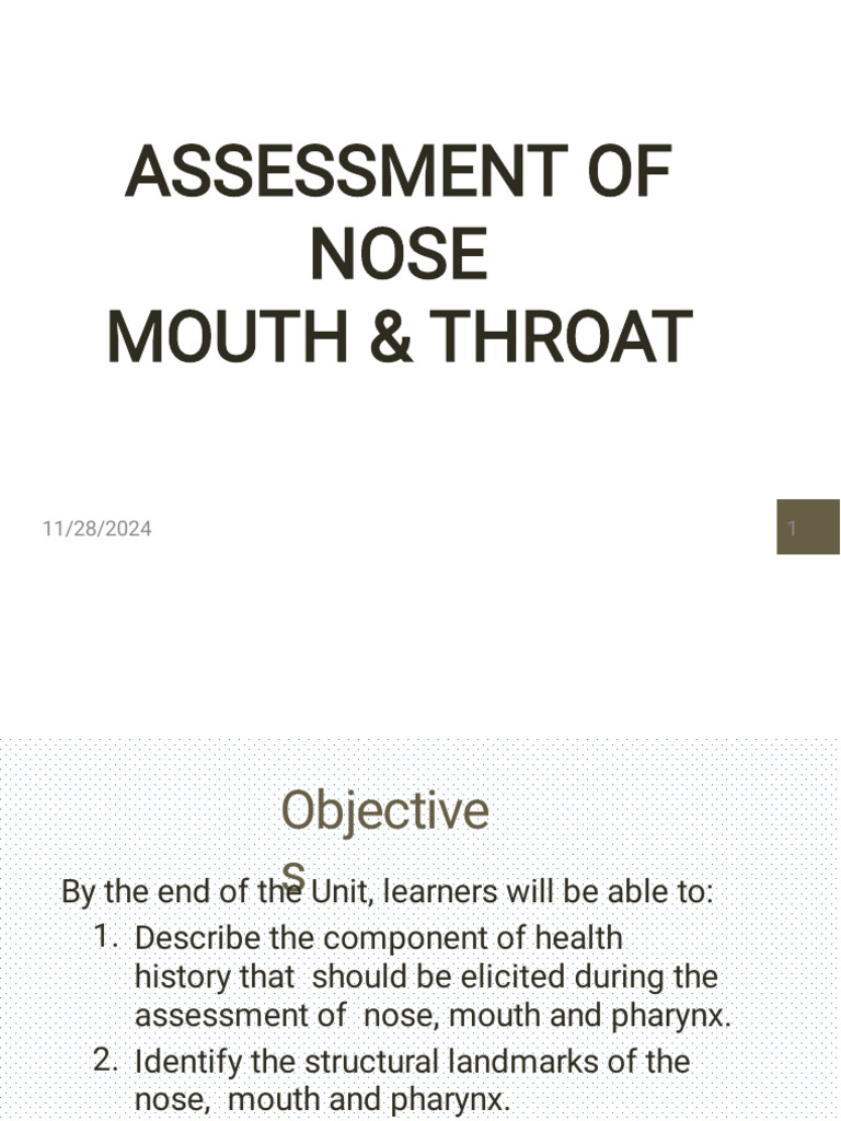 4.nose, Mouth | PDF | Human Nose | Candidiasis