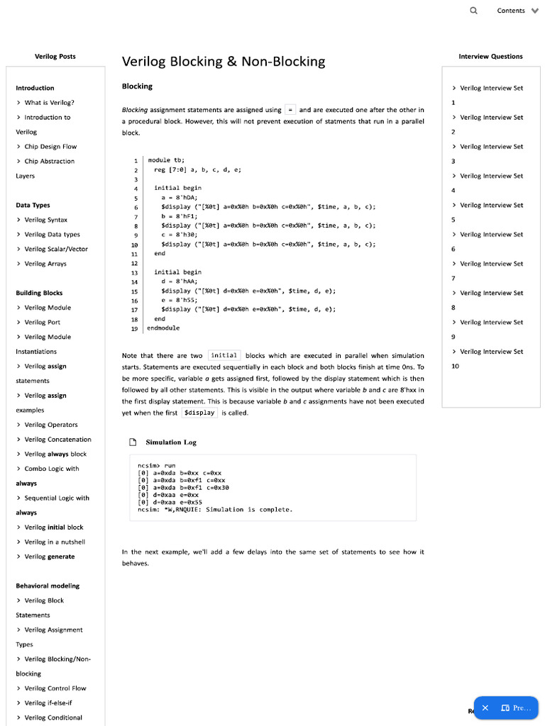 SV Blocking Non Blocking | PDF