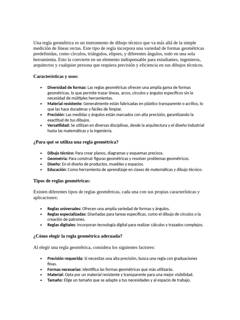 Regla | PDF | Geometría | Dibujo técnico
