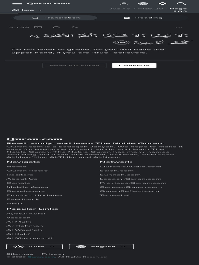 Surah Ali 'Imran - 139 | PDF