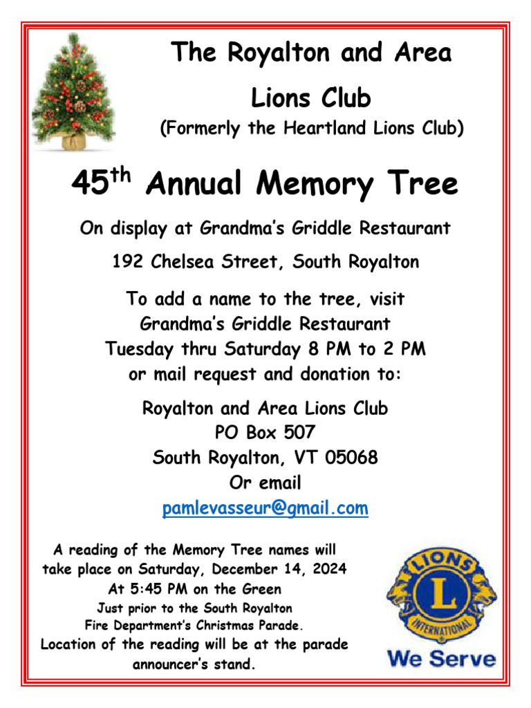Memory Tree Flyer | PDF