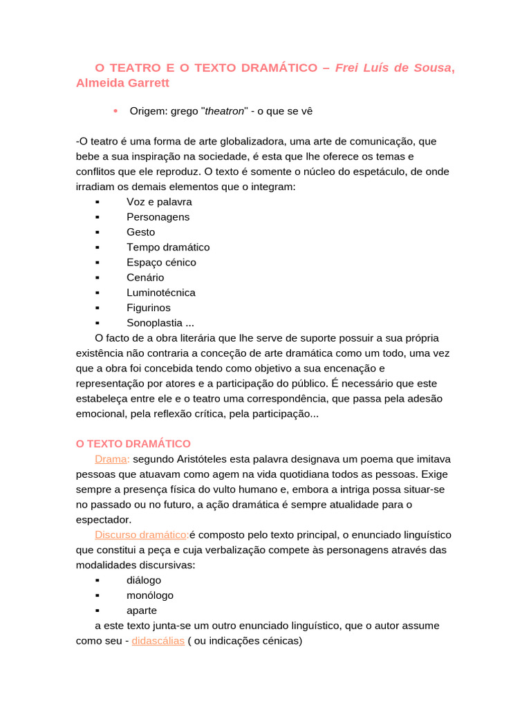 O Teatro e o Texto Dramático | PDF | Teatro | Tragédia