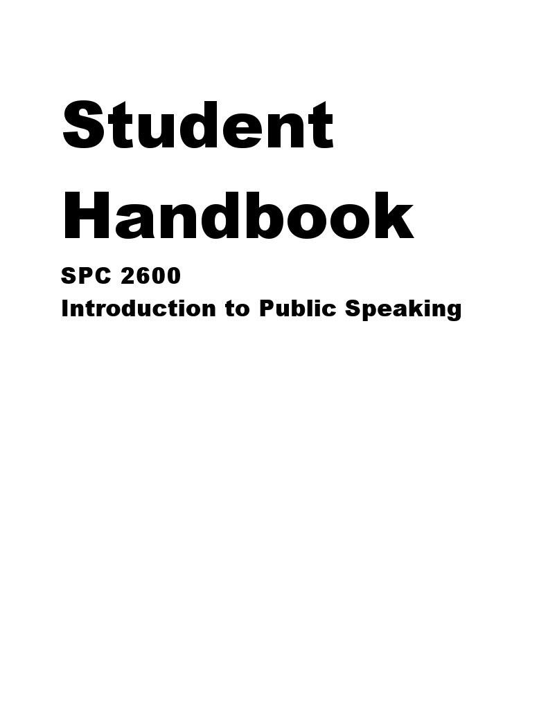 Public Speaking Student Handbook | PDF | Public Speaking | Oprah Winfrey