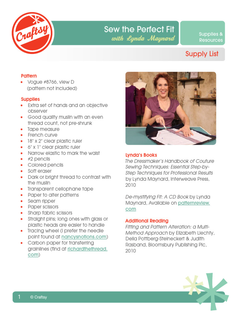 173 Sew The Perfect Fit Maynard Craftsy v1 | PDF