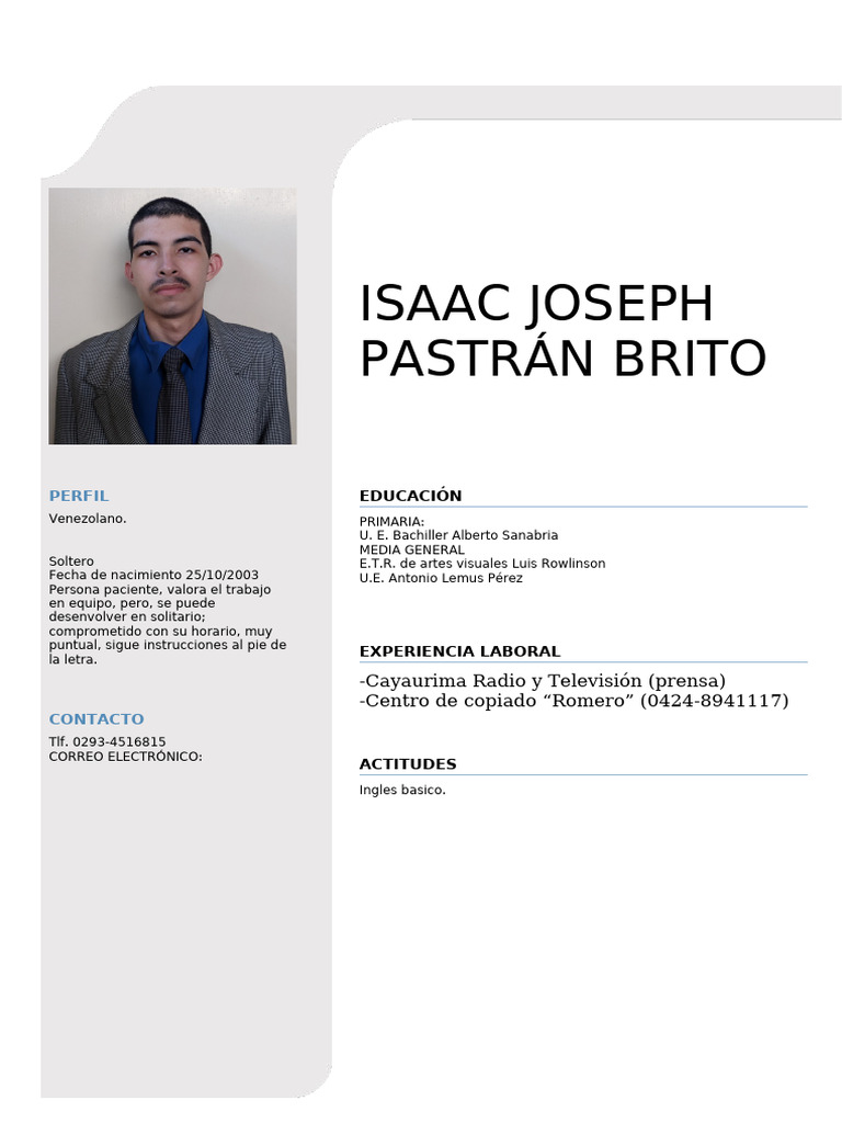 Curriculum-Isaac, Definitivo | PDF