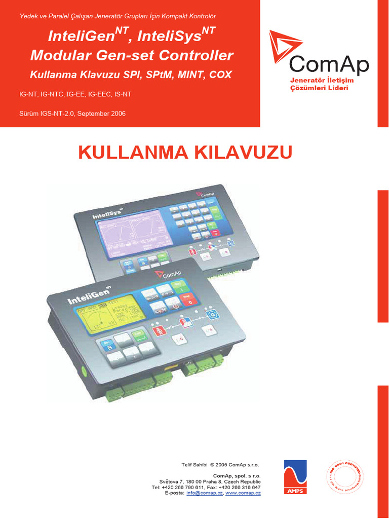 Comap InteliGen-NT SPTM Kullanma Kılavuzu | PDF
