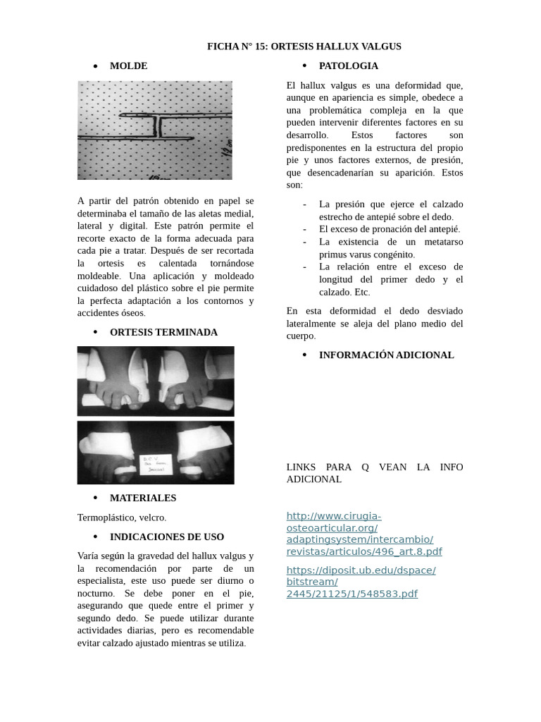 Ortésis para Hallux Valgus: Guía Completa | PDF | Dedo del pie | Pie