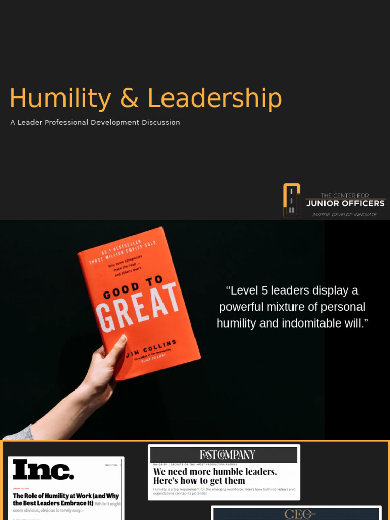 Humility and Leadership | PDF | Leadership | Humility