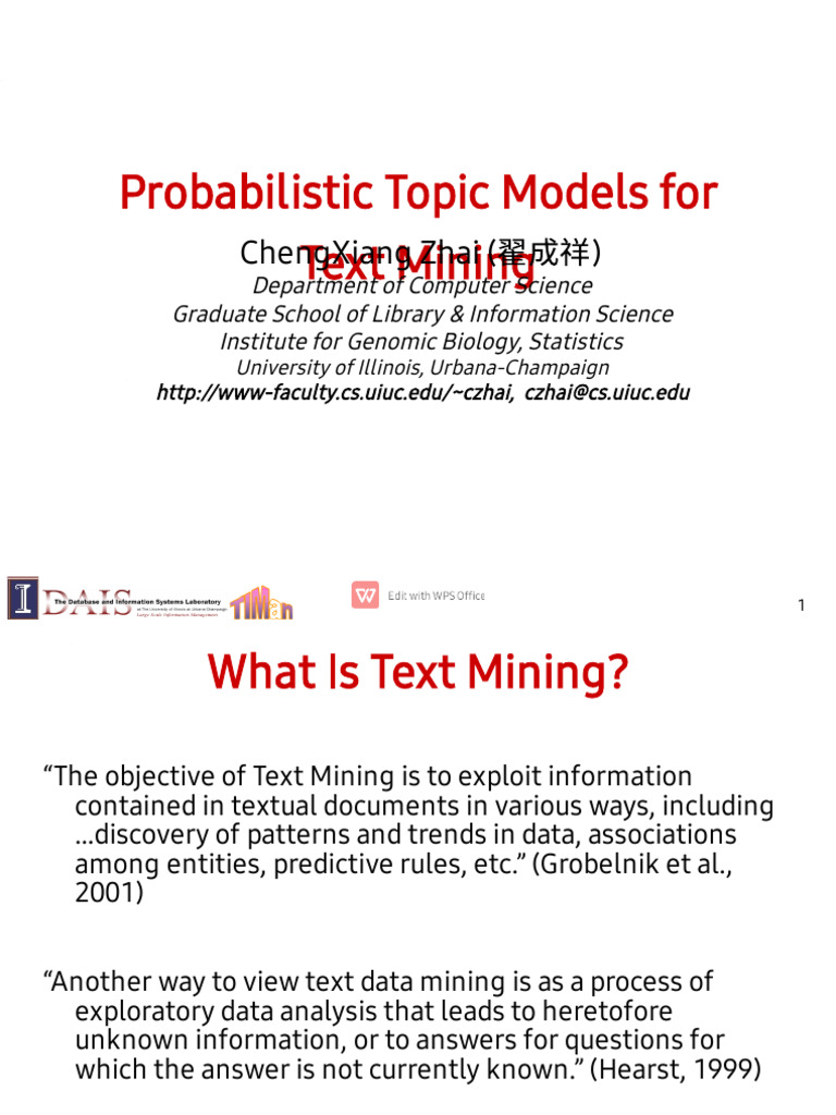 Probabilistic Topic Models | PDF | Applied Mathematics | Statistical Theory