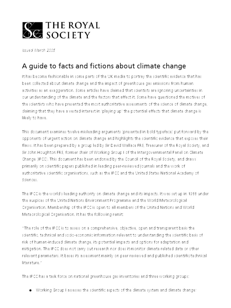 A Guide To Facts and Fiction About Climate Change | PDF ...