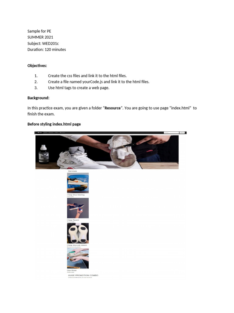 Web Development Practice Exam Guide | PDF