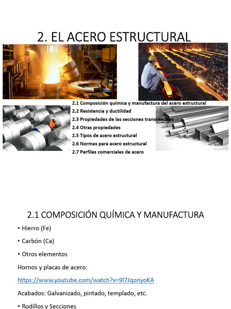 Propiedades y Tipos de Acero Estructural | PDF | Acero | Deformación (ingeniería)