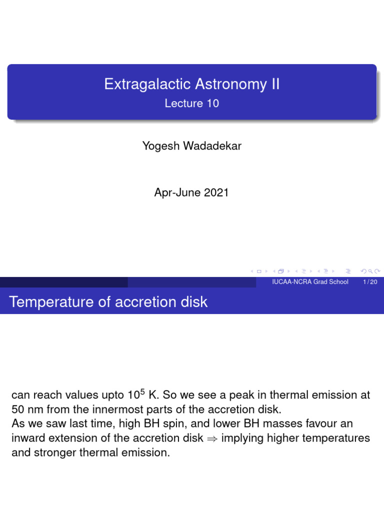 Lect 10 | PDF | Black Hole | Classical Mechanics