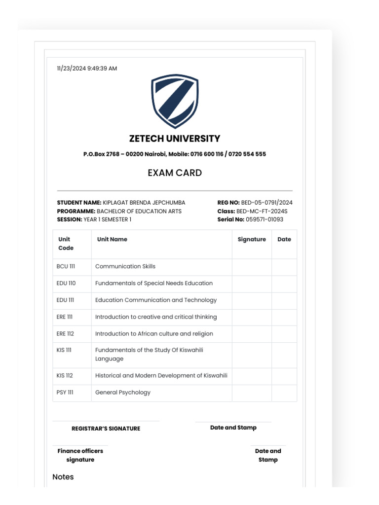 Zetech University | PDF