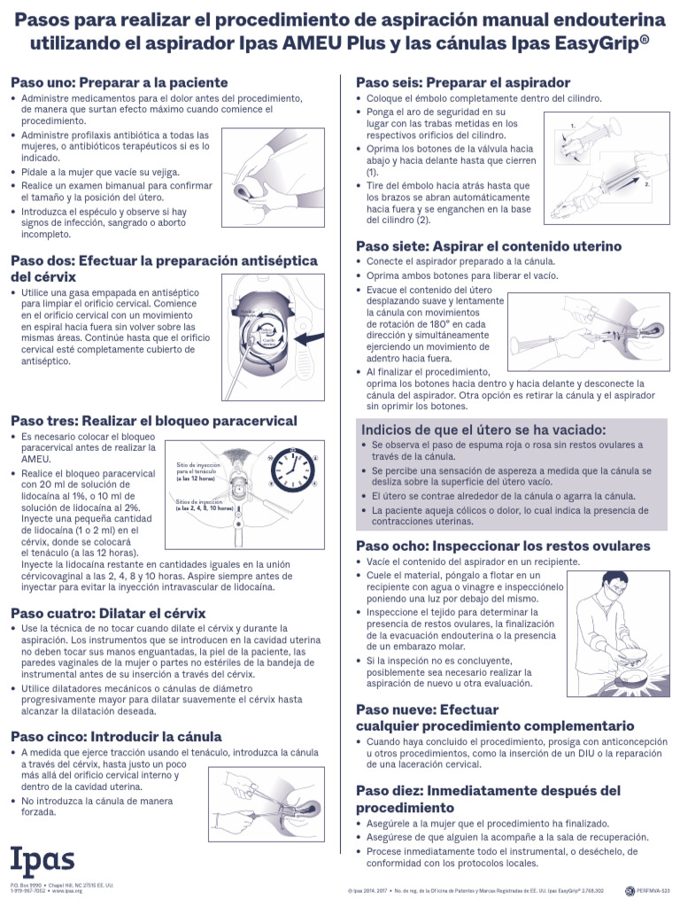 7 Pasos Tecnica AMEU | PDF | Medicina CLINICA | Especialidades Medicas