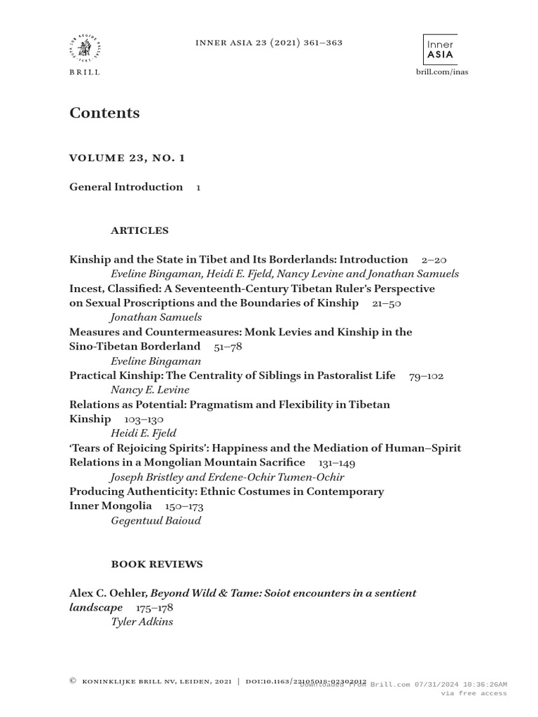 Kinship and Culture in Inner Asia | PDF | Mongols | Mongolia
