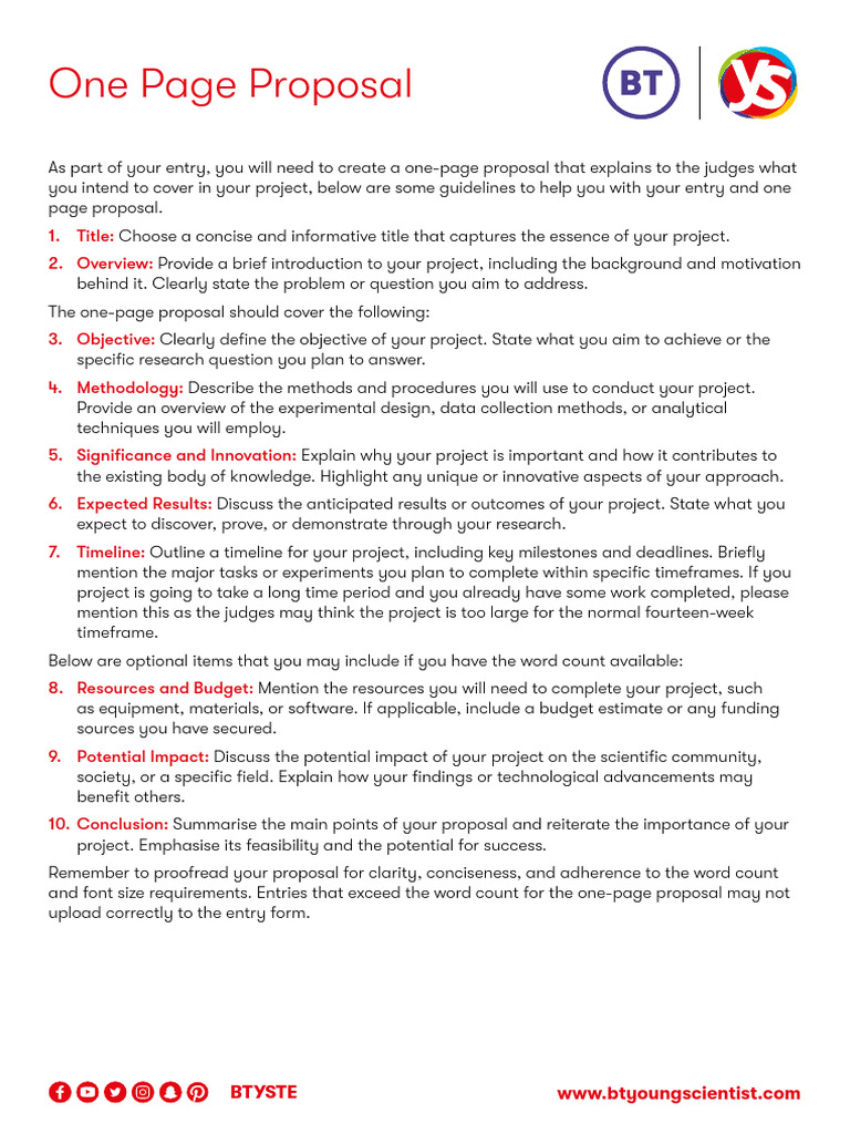Creating A One Page Proposal | PDF | Methodology | Science
