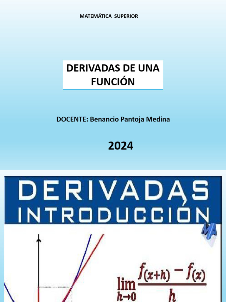 DERIVADA DE UNA FUNCIon | PDF | Derivado | Función (Matemáticas)