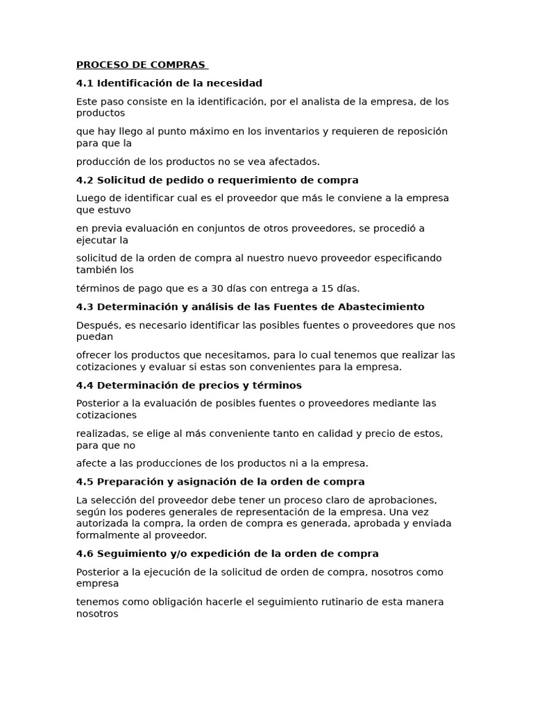 Proceso de Compras | PDF | Business