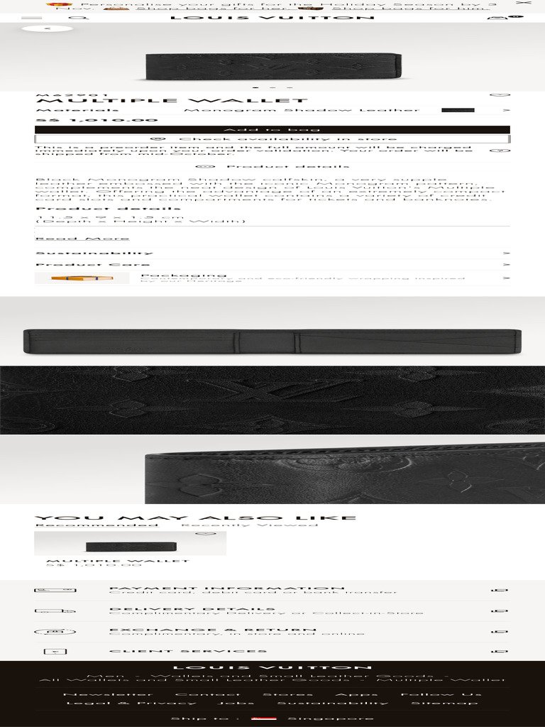 Multiple Wallet Monogram Shadow Leather - Wallets | PDF