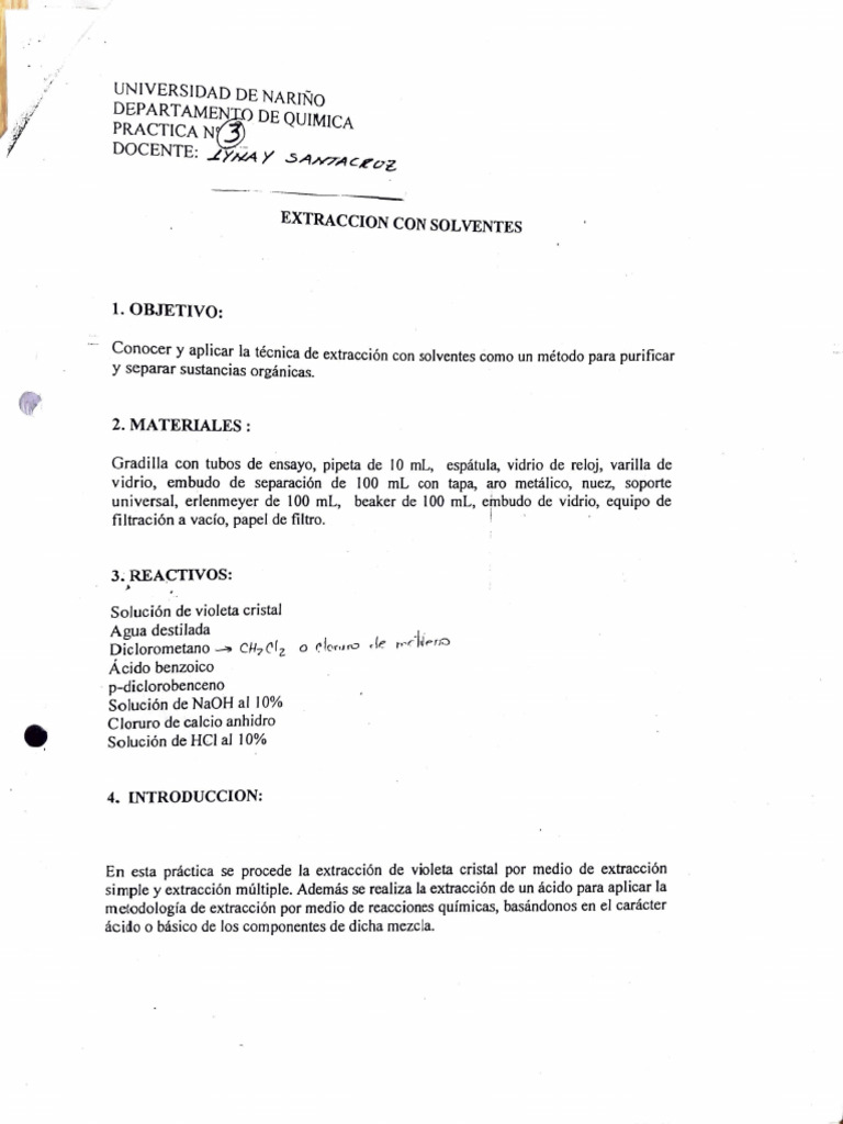 Extracción Con Solventes | PDF | Solubilidad | Ciencias fisicas