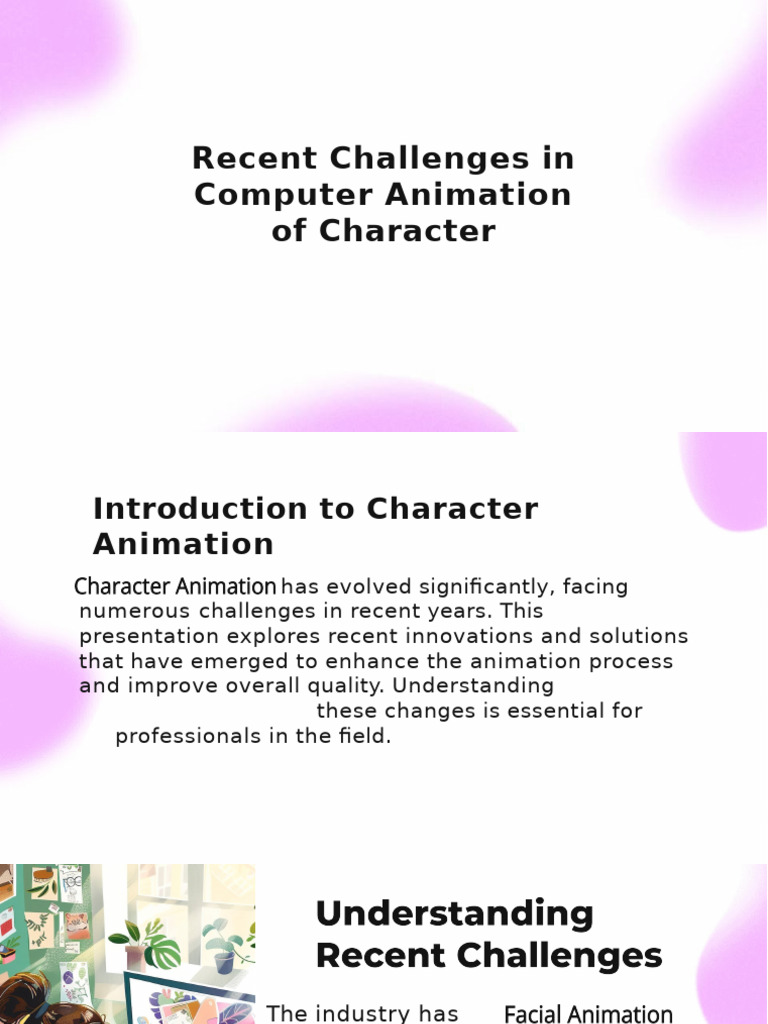 Slidesgo Navigating Recent Challenges in Character Animation Innovations and Solutions ...