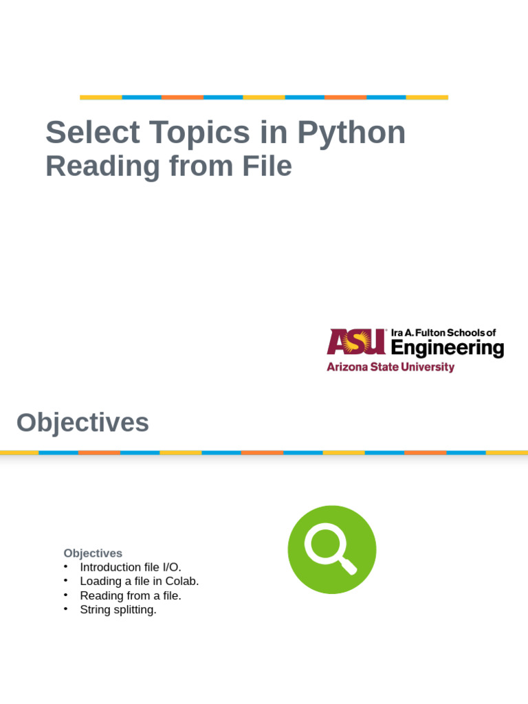 Python File I/O and String Splitting | PDF