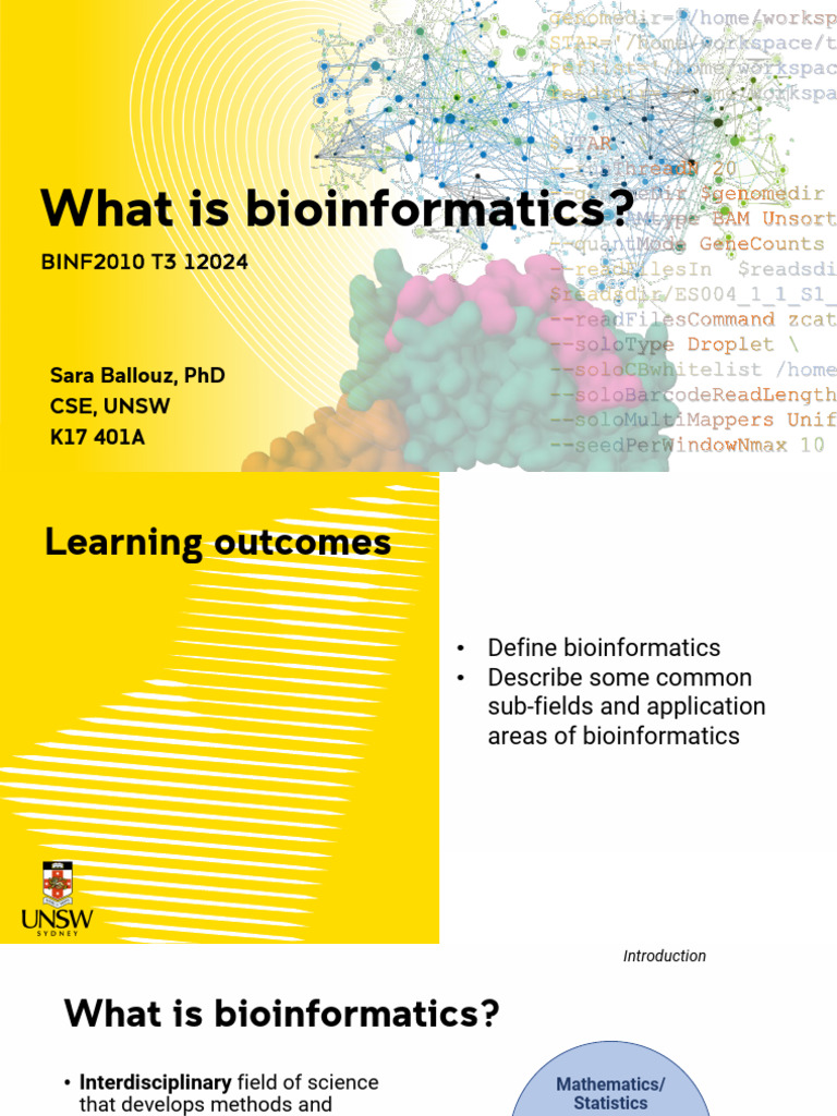 01-What Is Bioinformatics | PDF | Bioinformatics | Rna