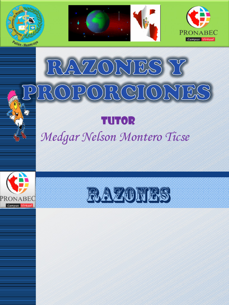 Medgar Nelson Montero Ticse: Tutor | PDF | Proporción | Matemática ...