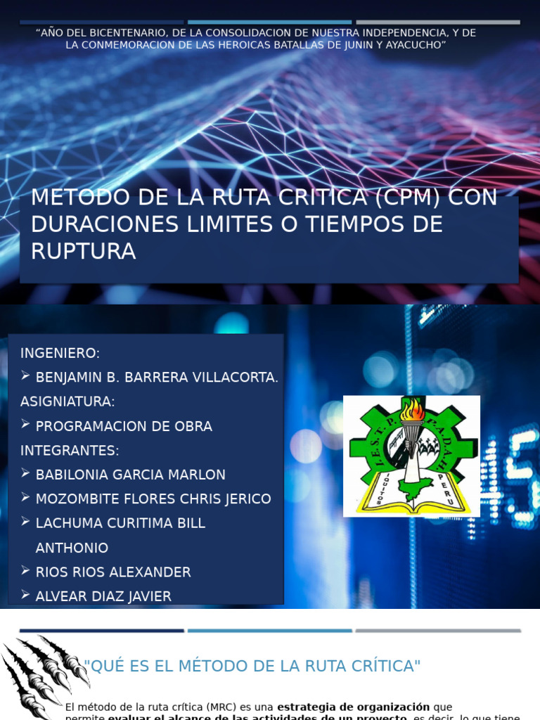 Metodo de La Ruta Critica (CPM) | PDF | Gestión de proyectos