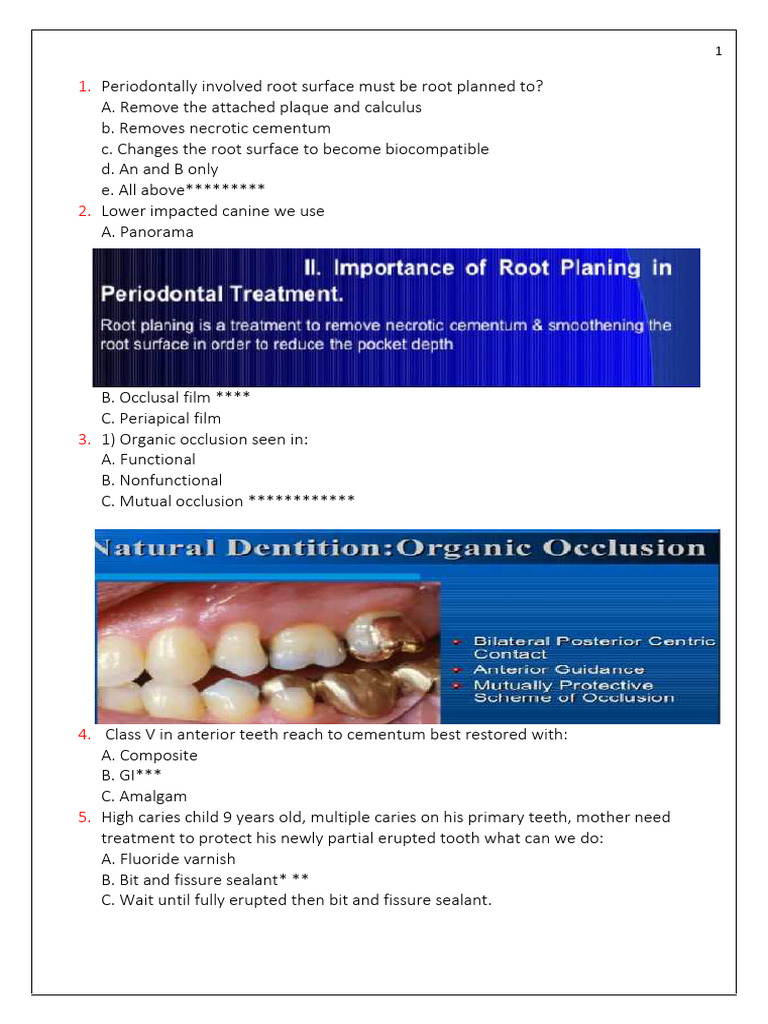 General-Dental-Mcqs 2021 | PDF | Dentistry Branches | Medical Specialties
