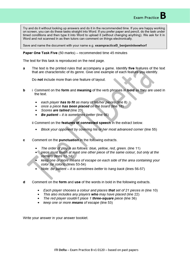 Exam Practice B v1 - 0120 | PDF