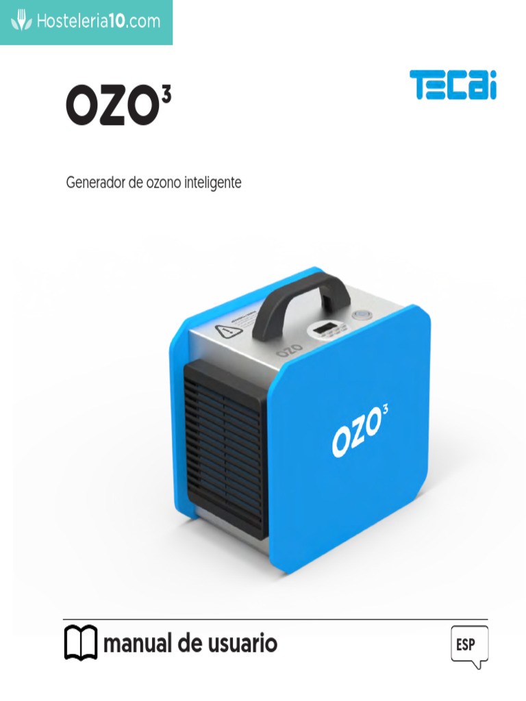Teinnova Manual Usuario Generador Ozono Ozo3 | PDF | Ozono | Calidad (comercial)