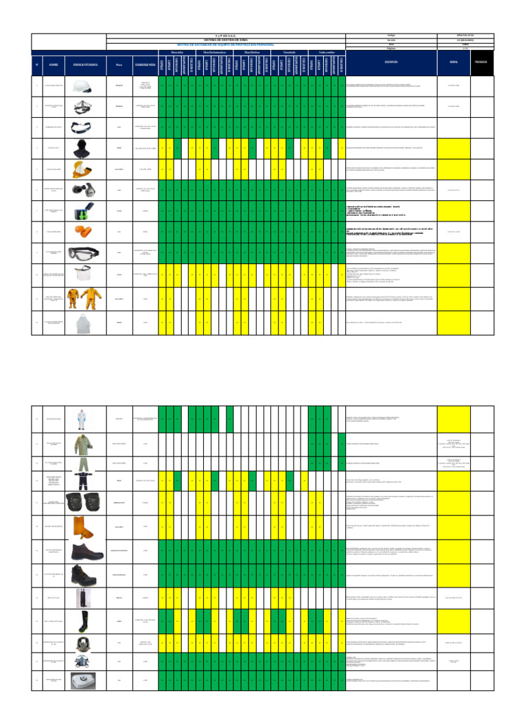 Matriz de EPPs VyP ICE (2) - . | PDF | Soldadura | Construcción