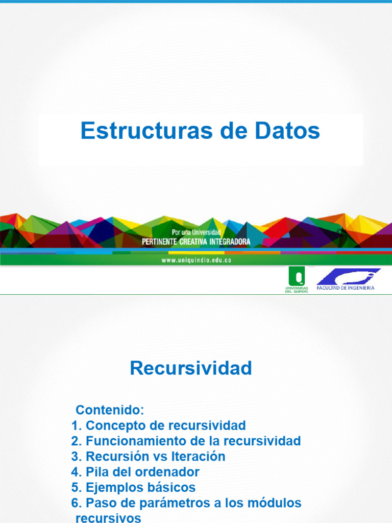 Recursividad en Estructuras de Datos | PDF | Recursividad | Iteración