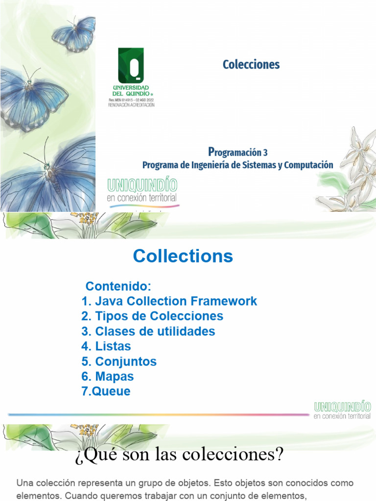 Colecciones | PDF | Java (lenguaje de programación) | Algoritmos y ...