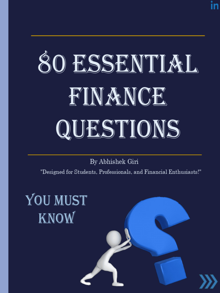 80 Key Finance Questions Explained | PDF | Leverage (Finance ...