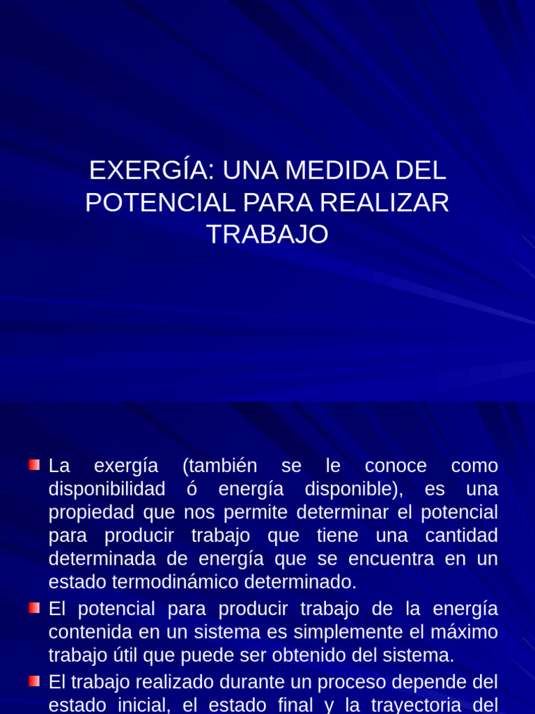 Exergia 1 | PDF | Ejercicio | Termodinámica