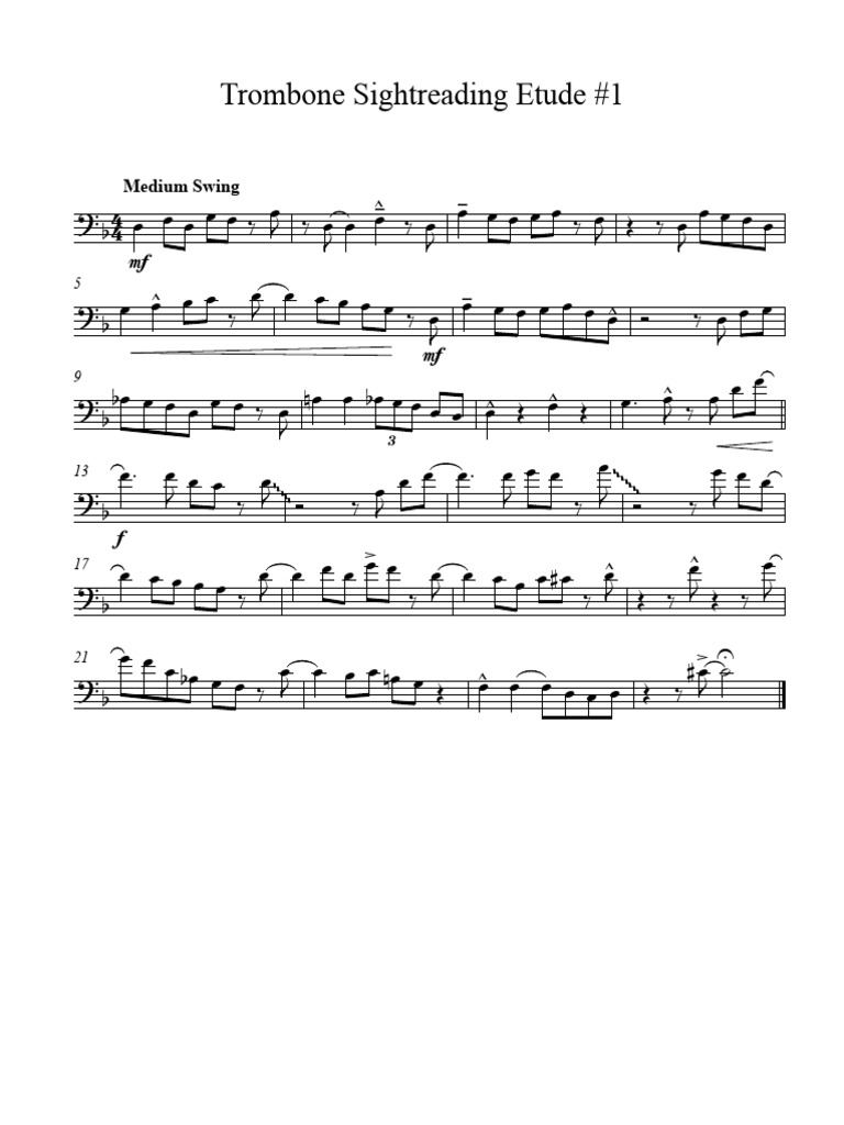 Trombone Sight Reading | PDF
