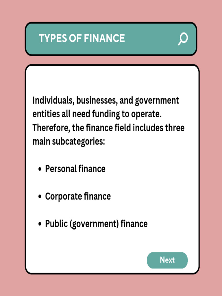 Types of Finance | PDF | Public Finance | Economies